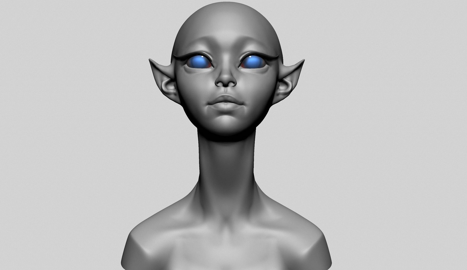 Stylized Elf Head C 3D Model - TurboSquid 2198846