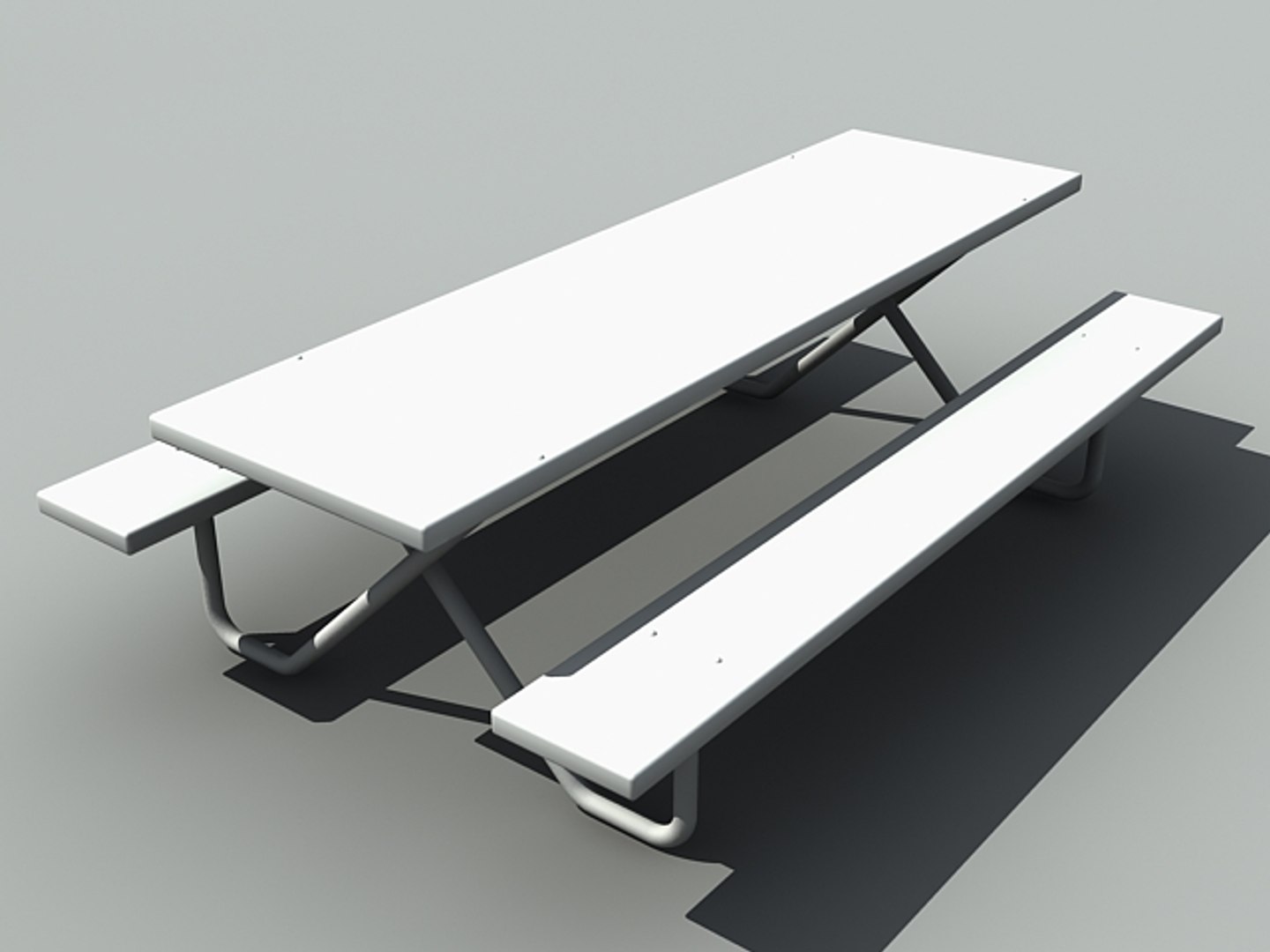 Park Picnic Table Bench 3d Model