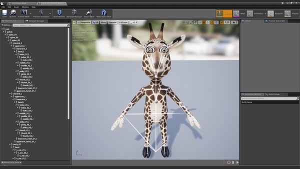 Toon Humanoid Giraffe 3D - TurboSquid 1774539