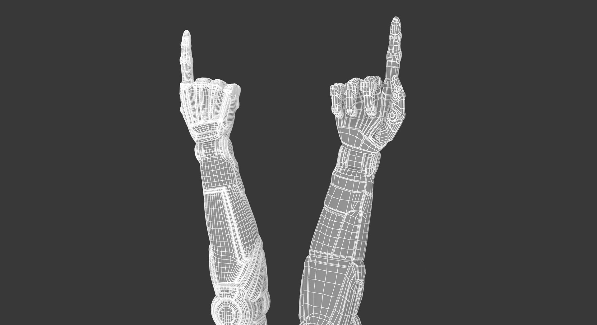 Cyborg Hand Points Finger - TurboSquid 2294734