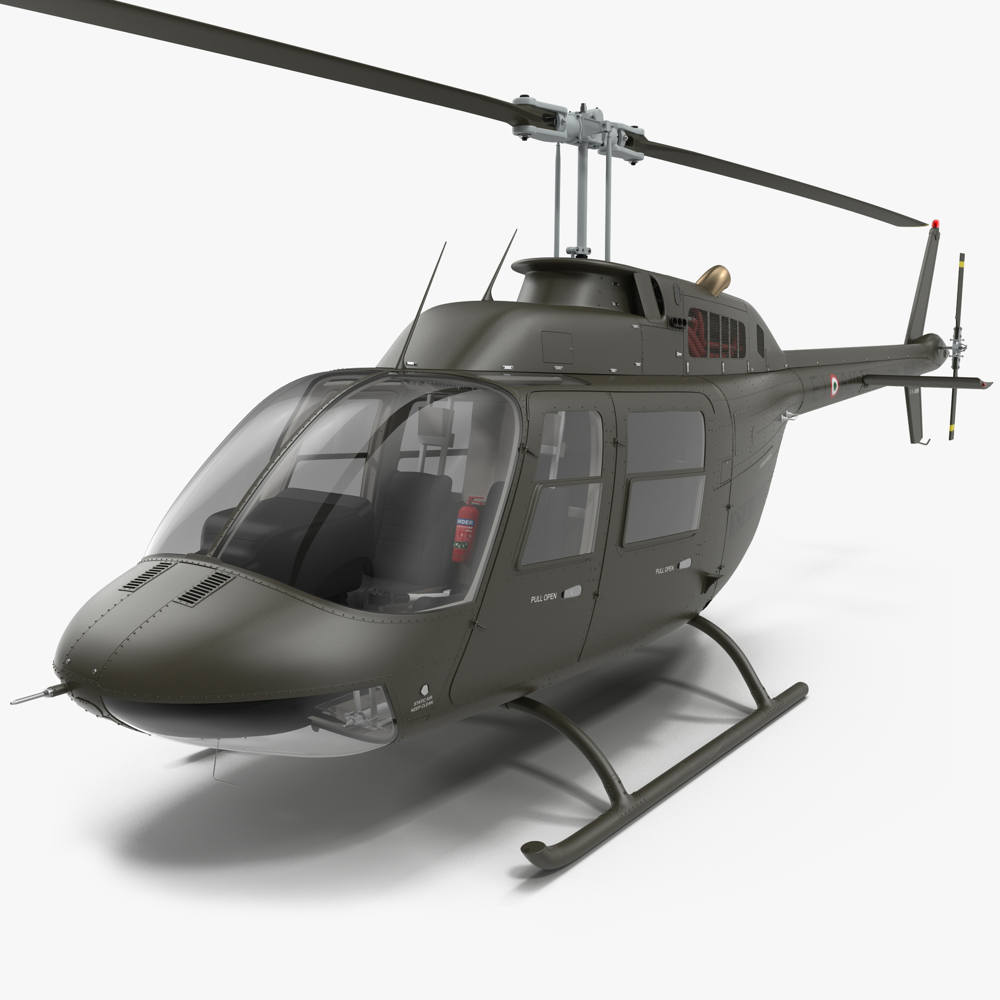 3d bell 206 jetranger italian model