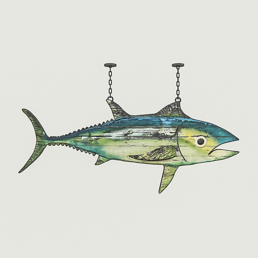 3D Model Fish Restaurant Sign - TurboSquid 1443341
