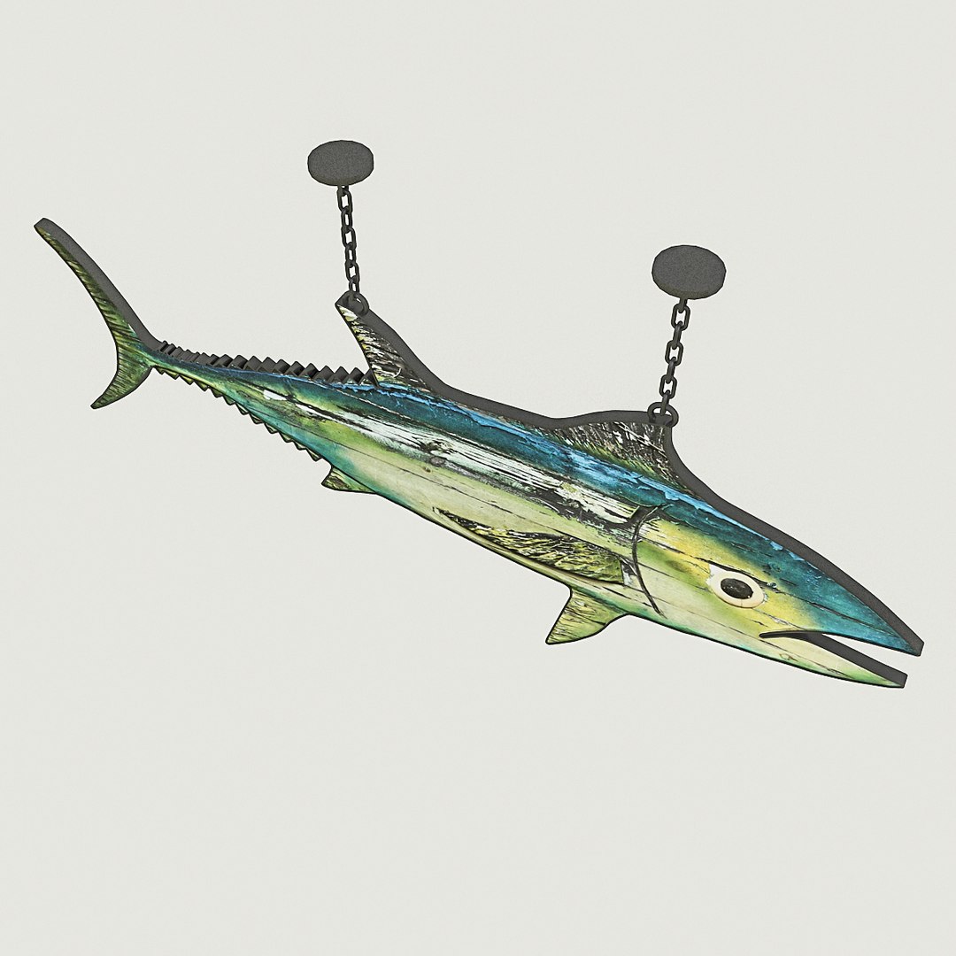 3D Model Fish Restaurant Sign - TurboSquid 1443341