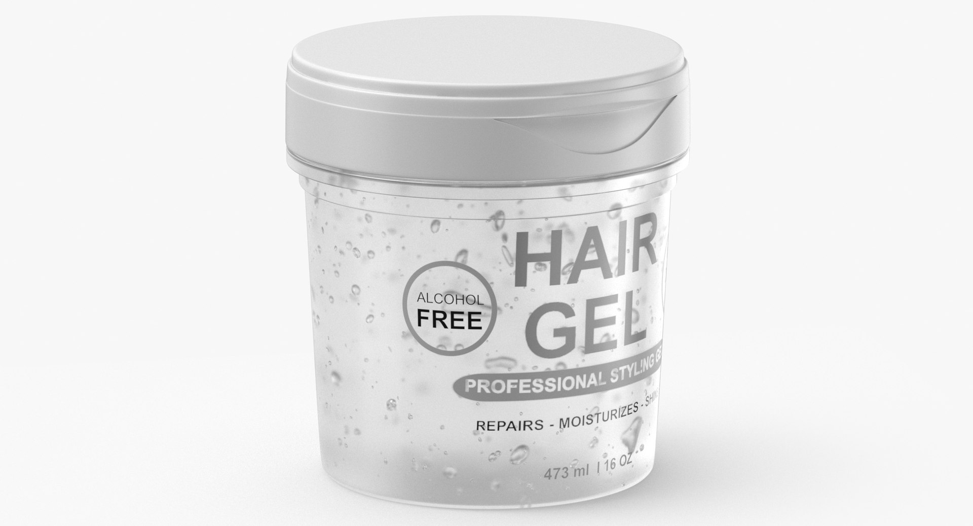 Hair Gel 02 Clear Blank Blue And Green Generic Label 3D Model - TurboSquid 2141376