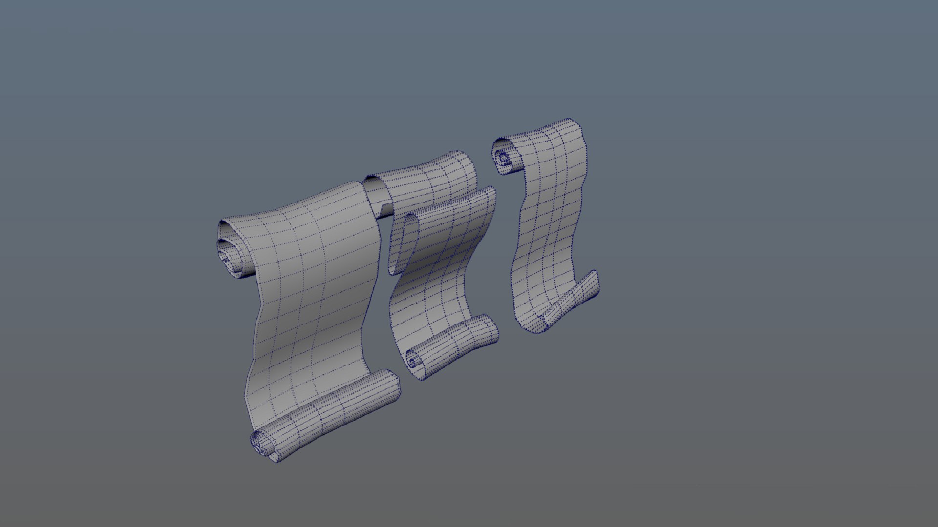 3D Set Of Three Papyrus Scrolls PBR Low-poly 3D Model - TurboSquid 1903718