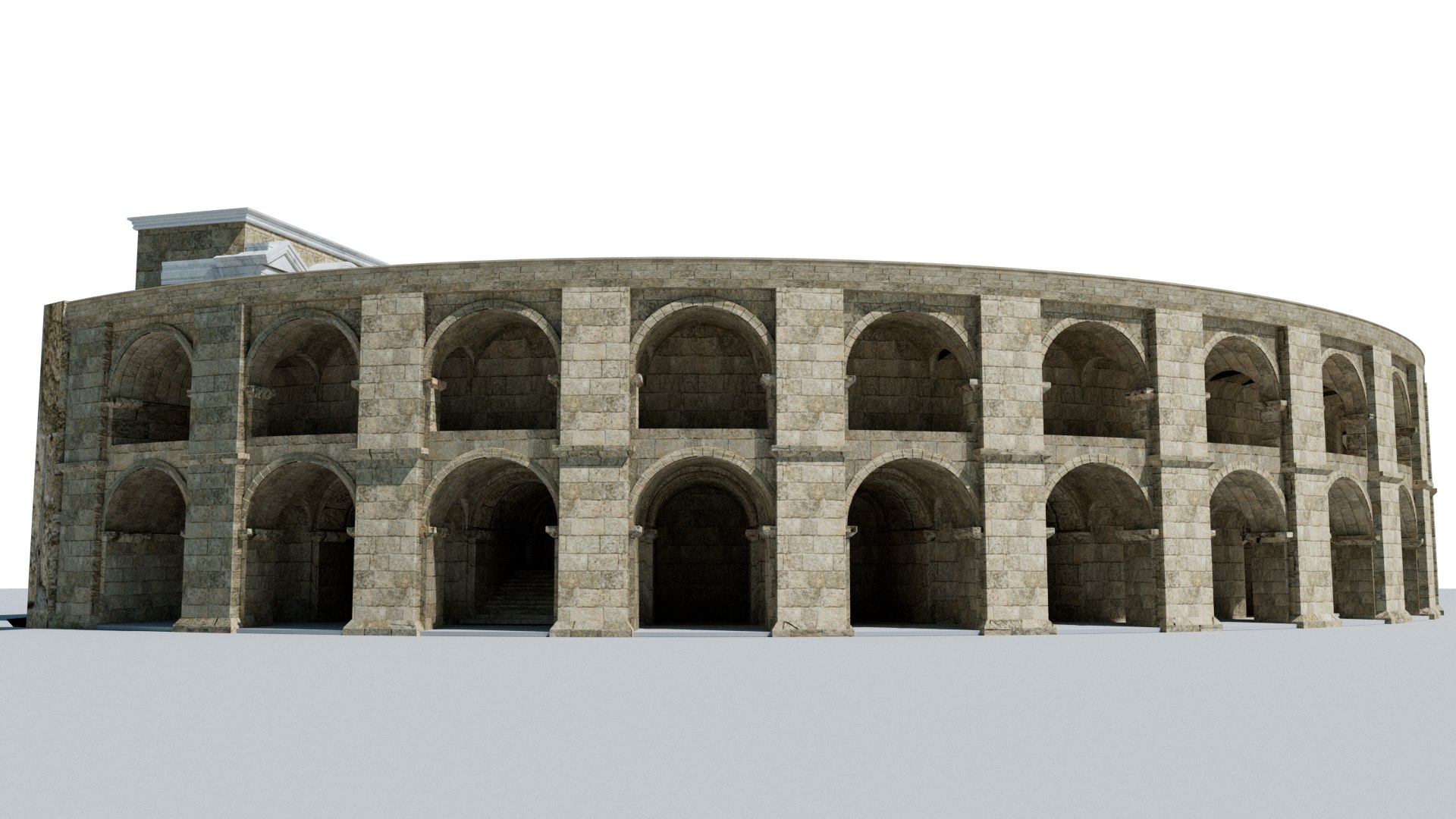 Ancient Roman Theatre Side 3D Model - TurboSquid 2450647