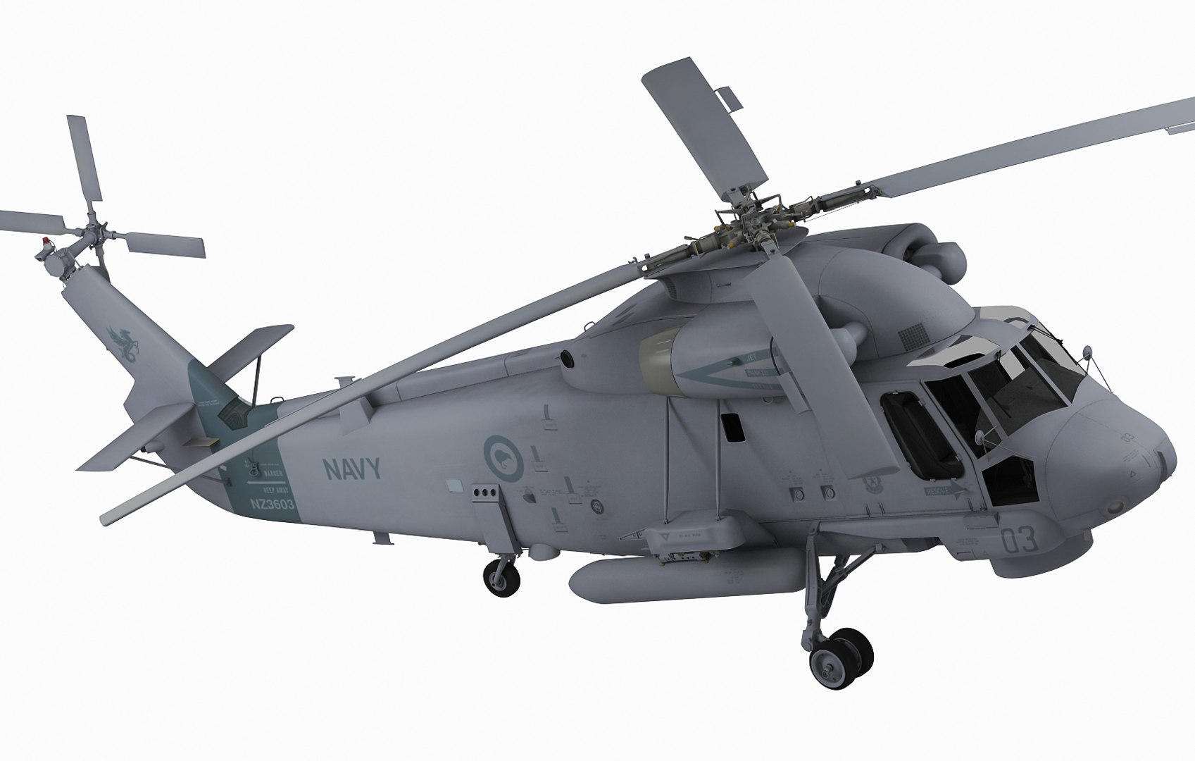 Sh2 Seasprite Helicopter 3d Model