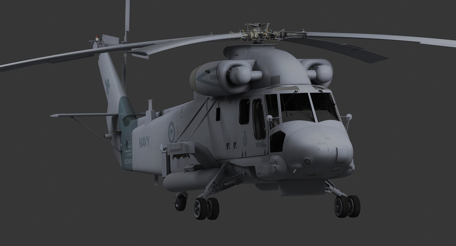 Sh2 Seasprite Helicopter 3d Model