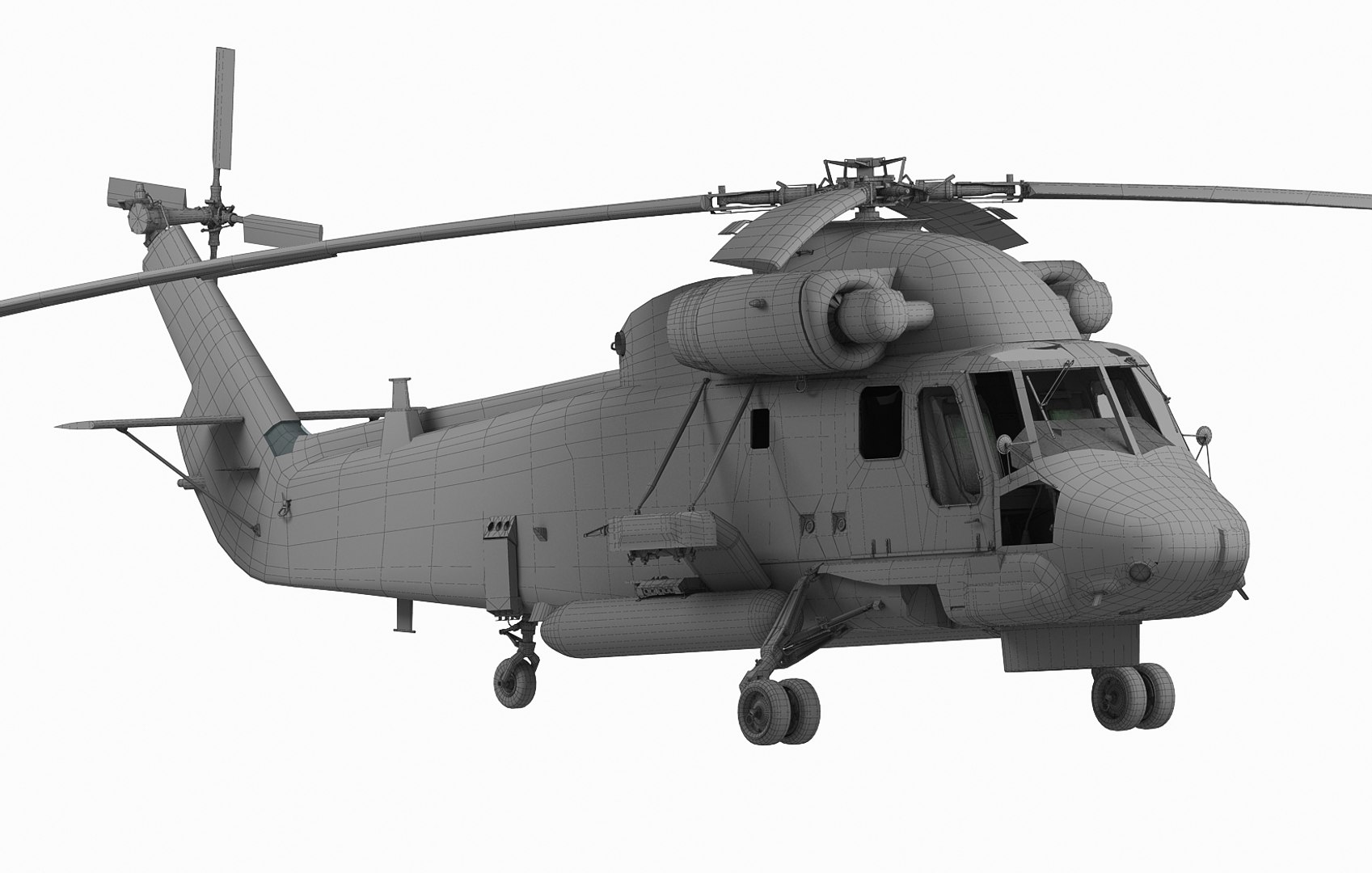 Sh2 Seasprite Helicopter 3d Model