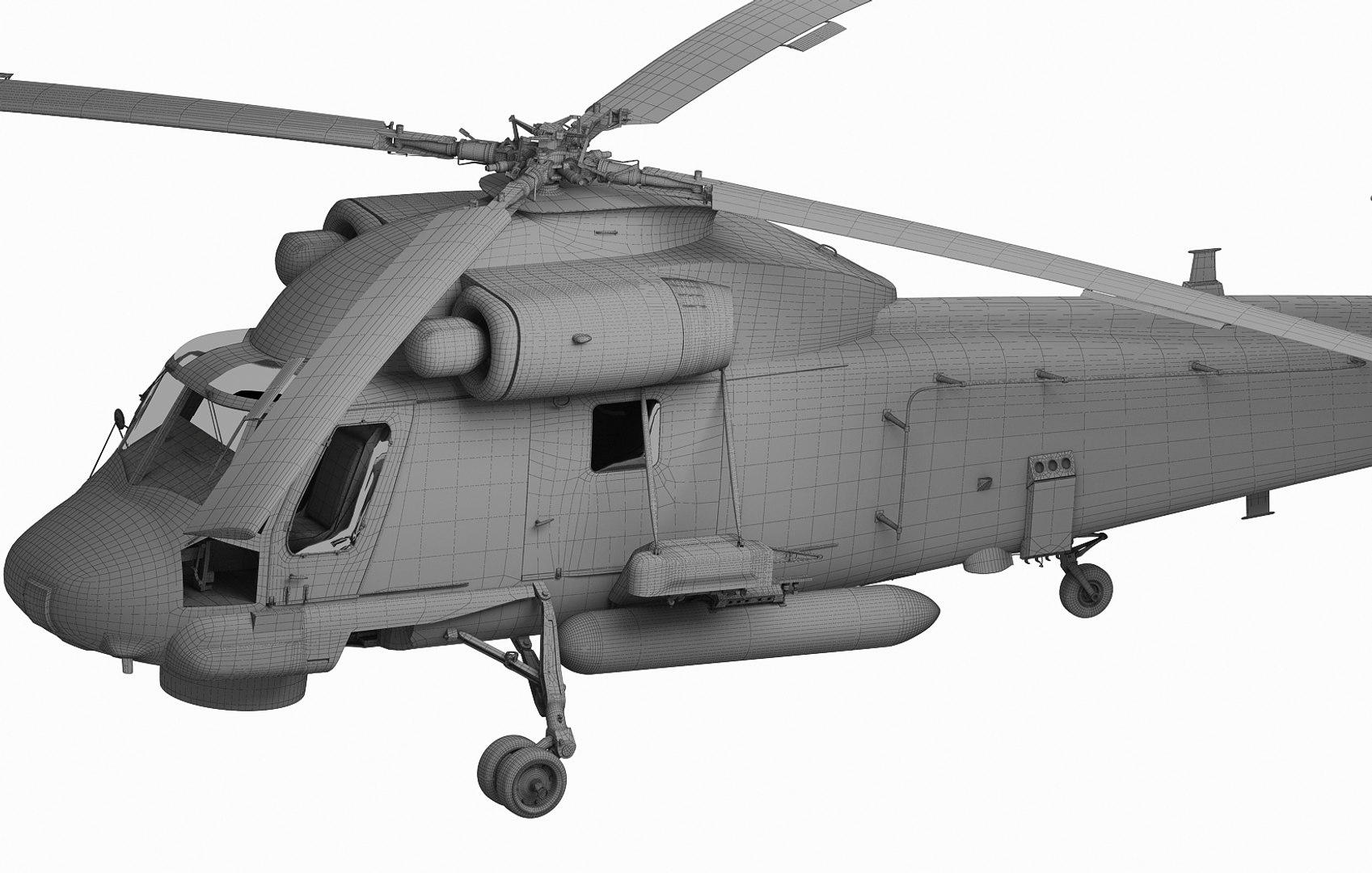 Sh2 Seasprite Helicopter 3d Model