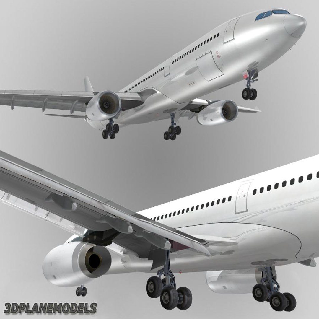 Airbus A330-300 Aircraft Landing 3d Model