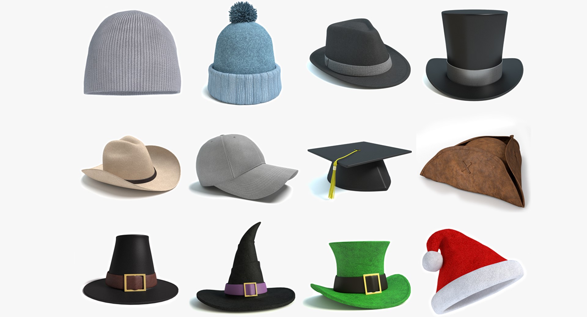 3d 3ds hats beanie winter