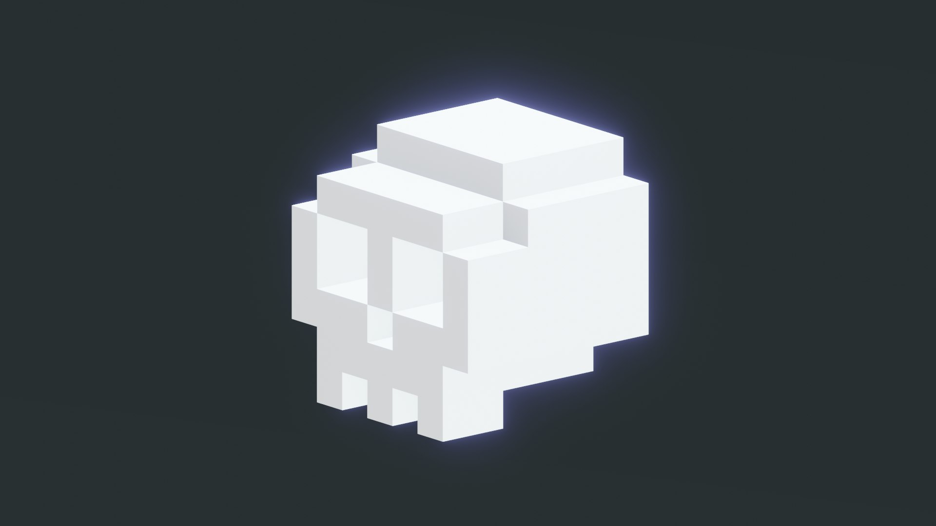 3D Skull Low Poly 8 Bit Stylized - TurboSquid 1870925