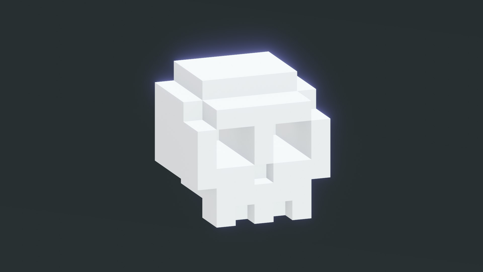 3D Skull Low Poly 8 Bit Stylized - TurboSquid 1870925