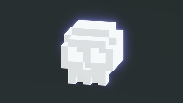 3D Skull low poly 8 bit stylized - TurboSquid 1870925