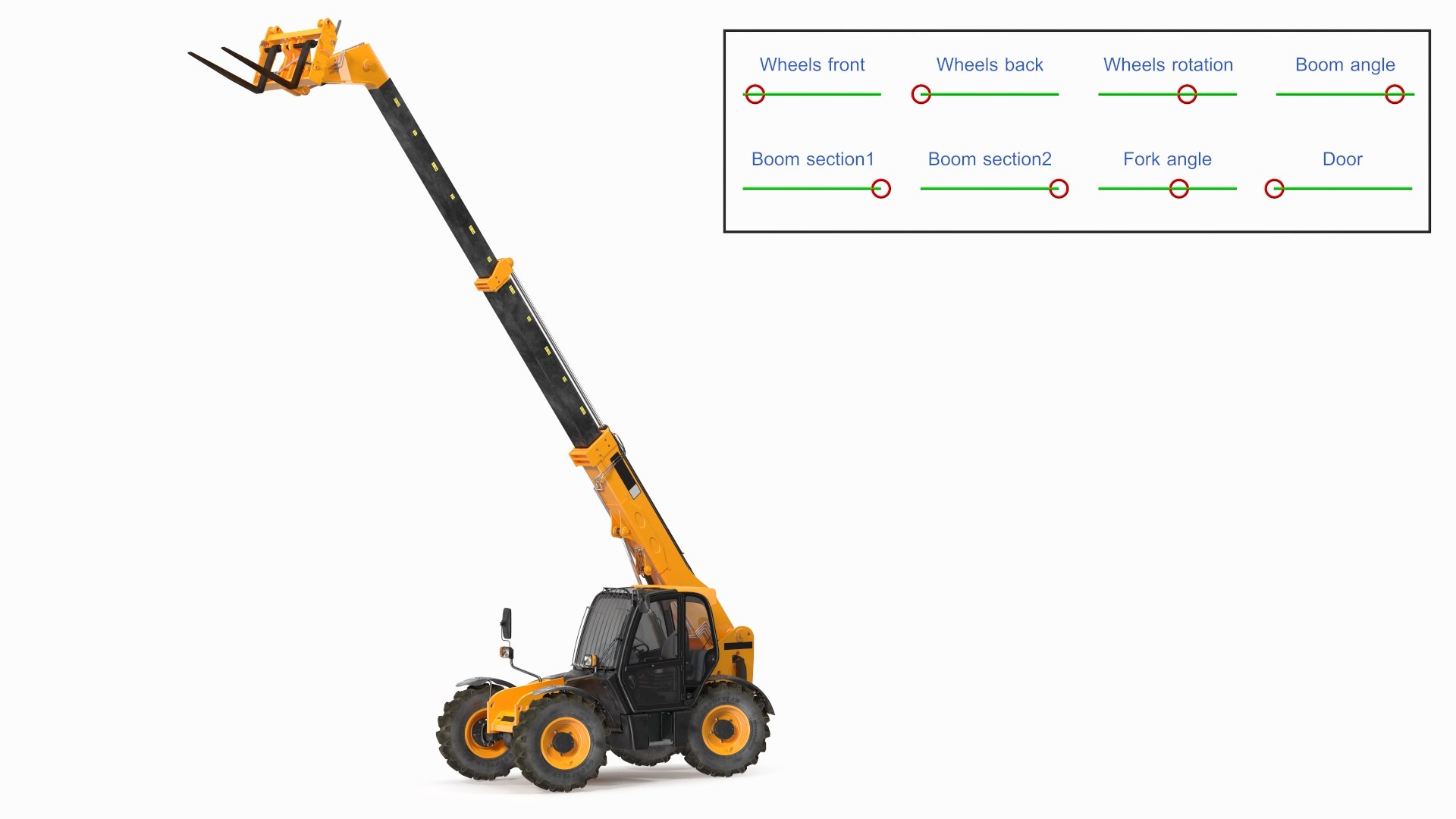 3D Telehandler Rigged - TurboSquid 2158795