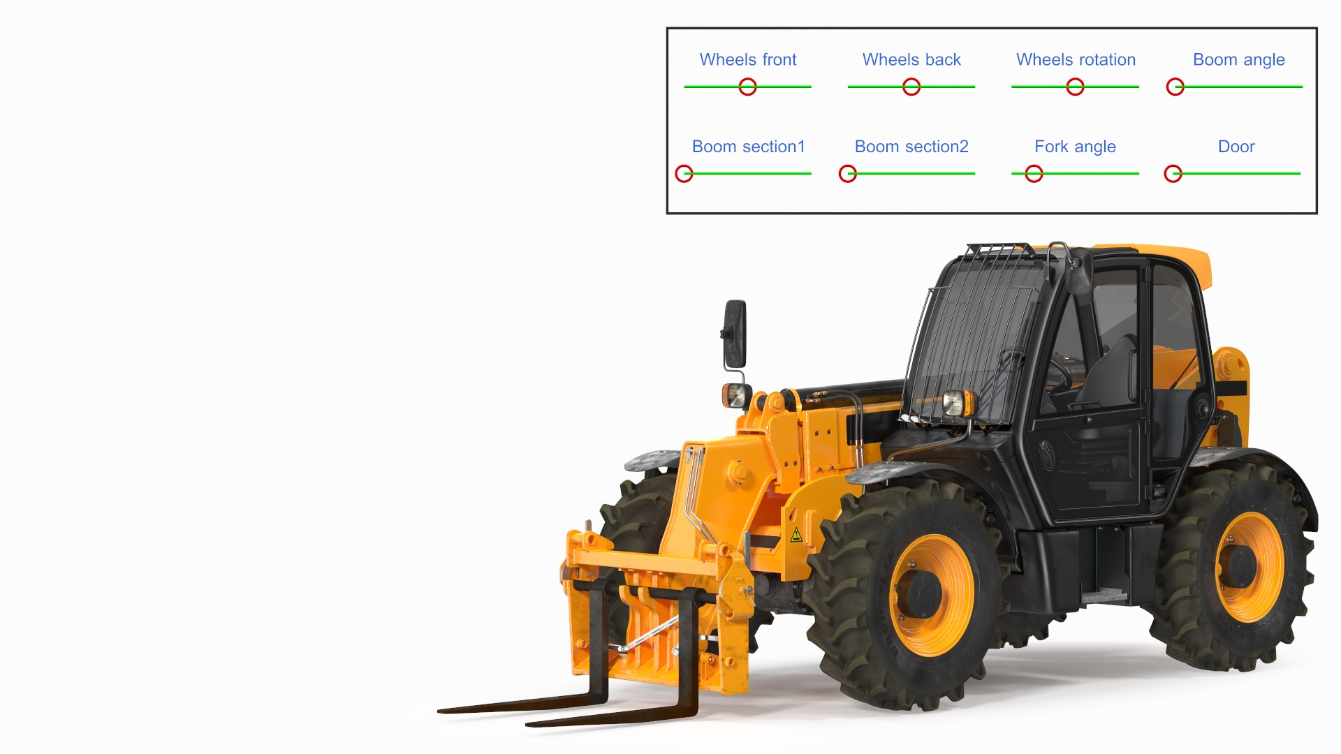 3D Telehandler Rigged - TurboSquid 2158795