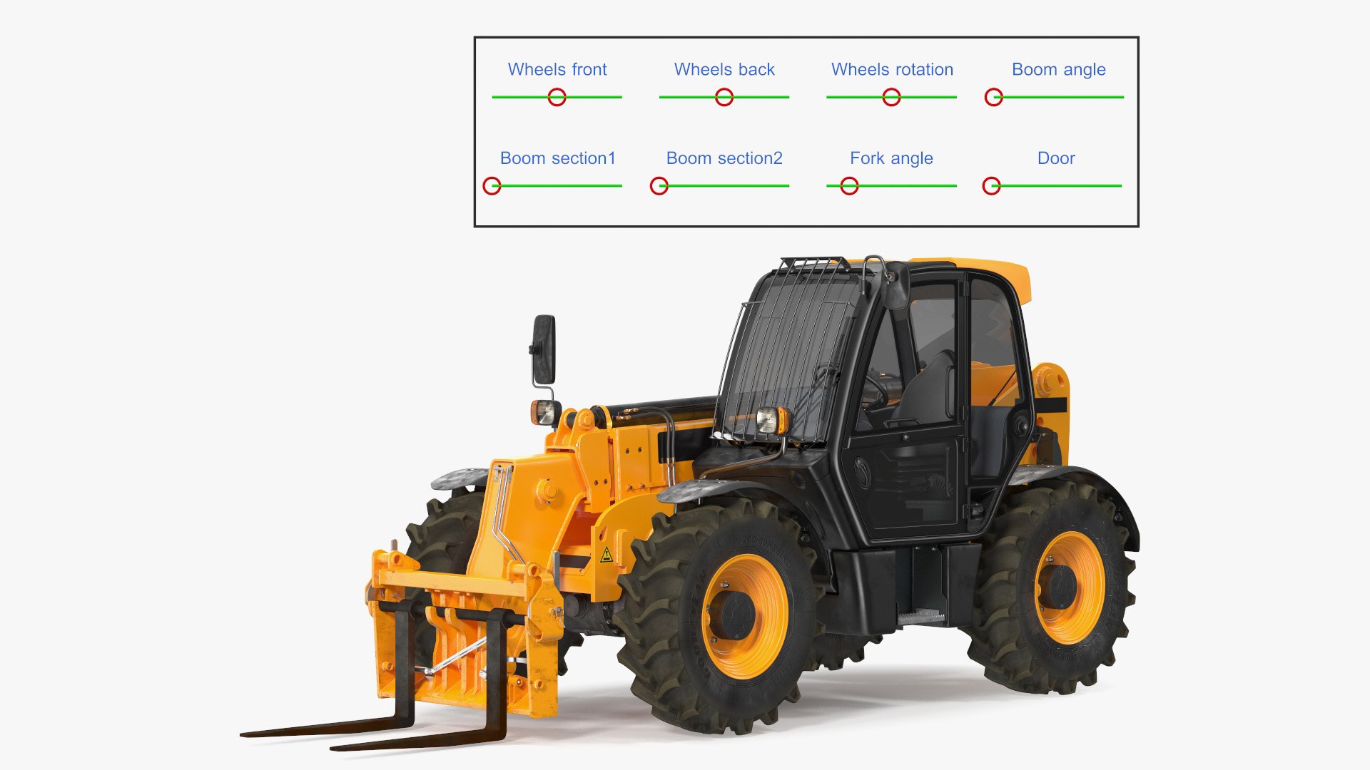 3D Telehandler Rigged - TurboSquid 2158795