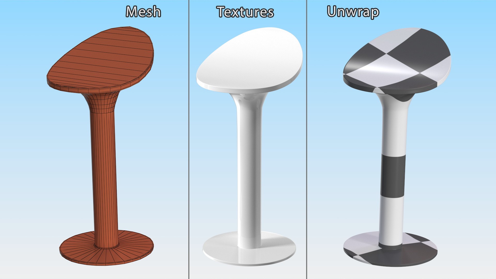 3D Model Futuristic Bar Stool - TurboSquid 2315634