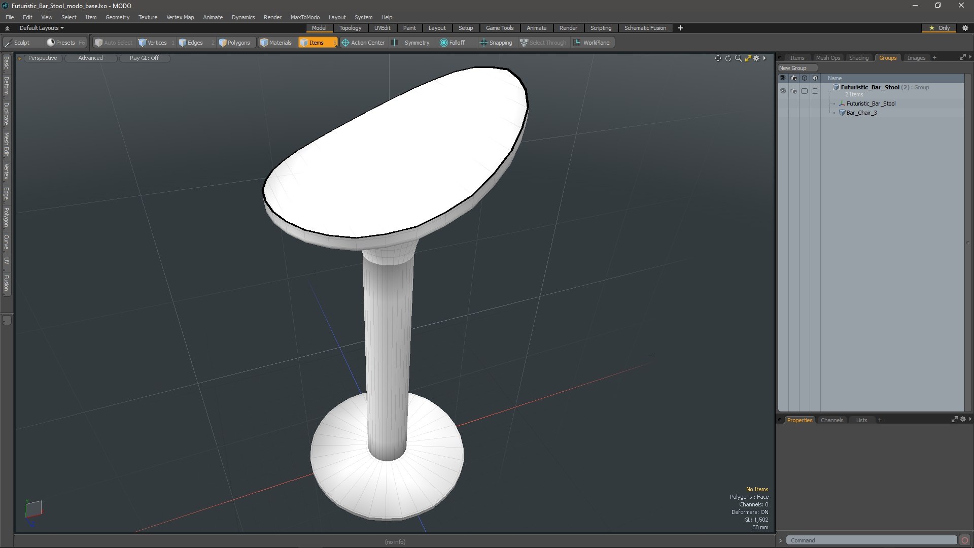 3D Model Futuristic Bar Stool - TurboSquid 2315634