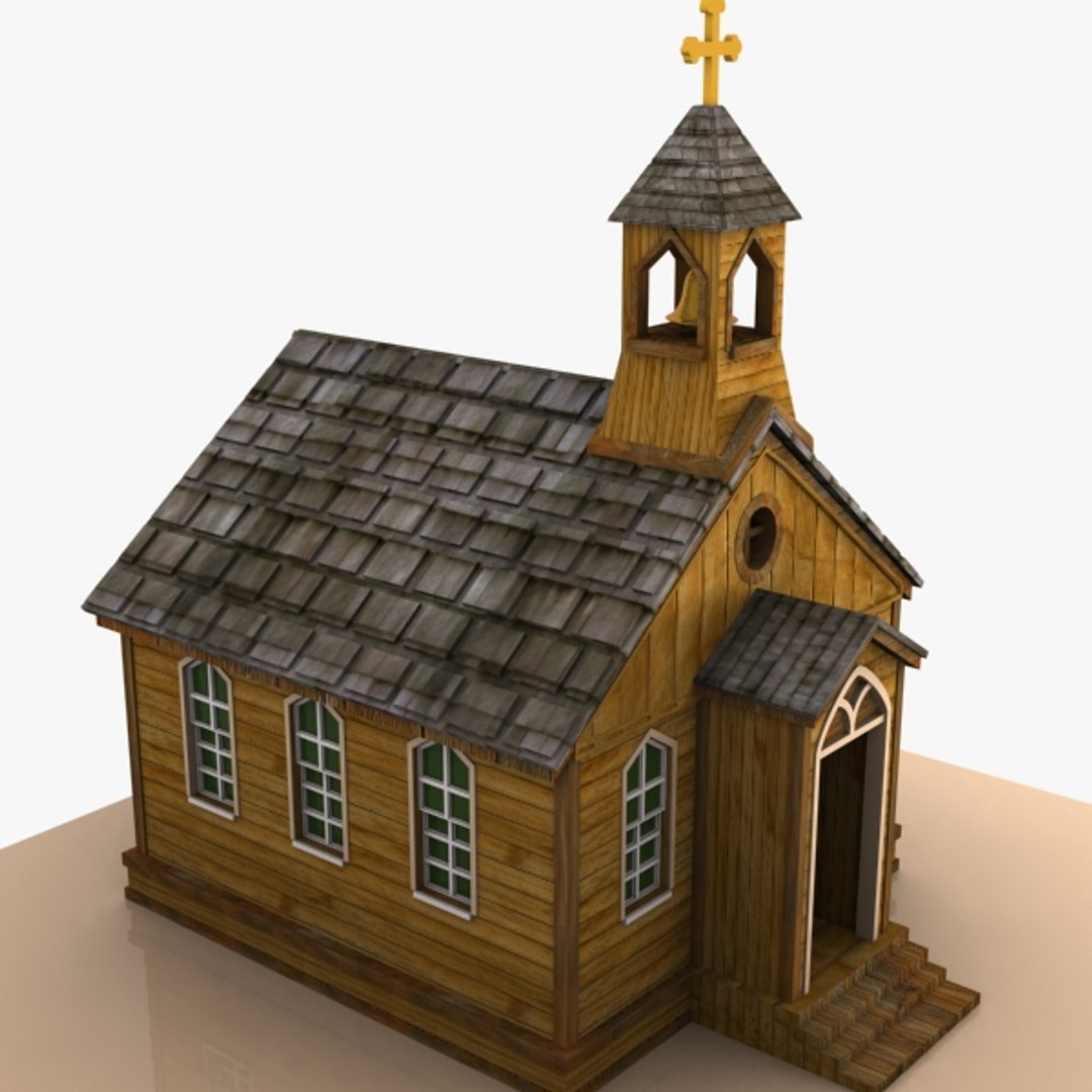 Cartoon Western Church 3d 3ds