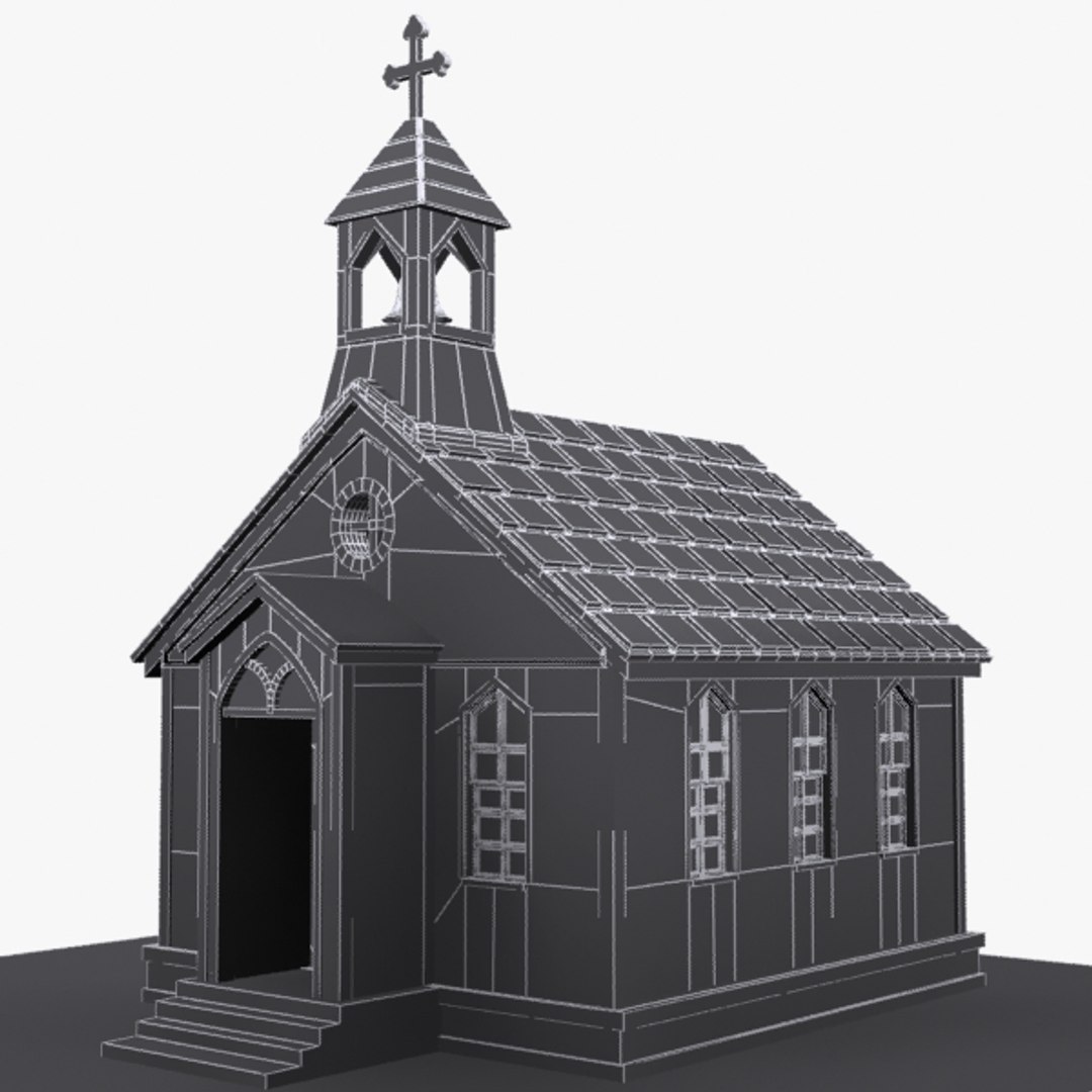 Cartoon Western Church 3d 3ds