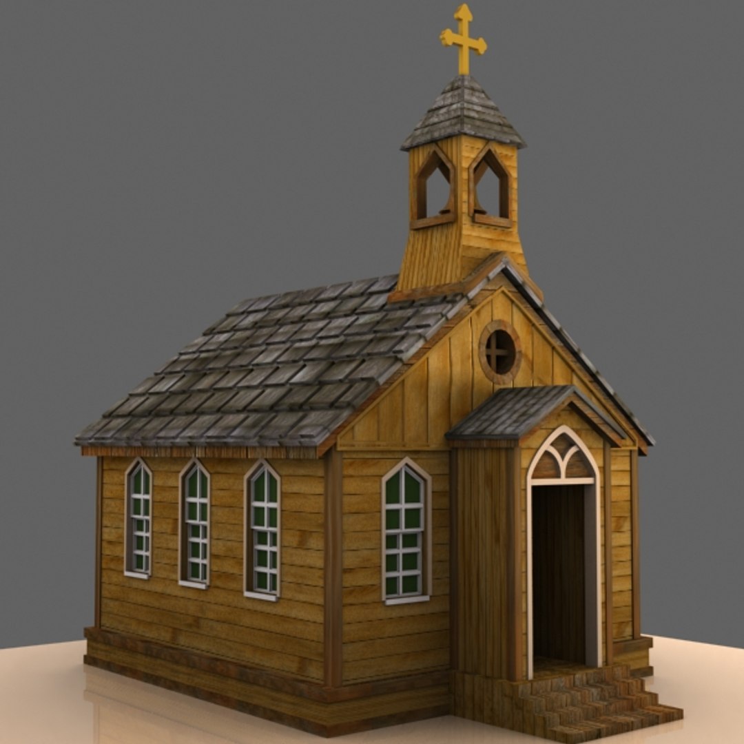 Cartoon Western Church 3d 3ds