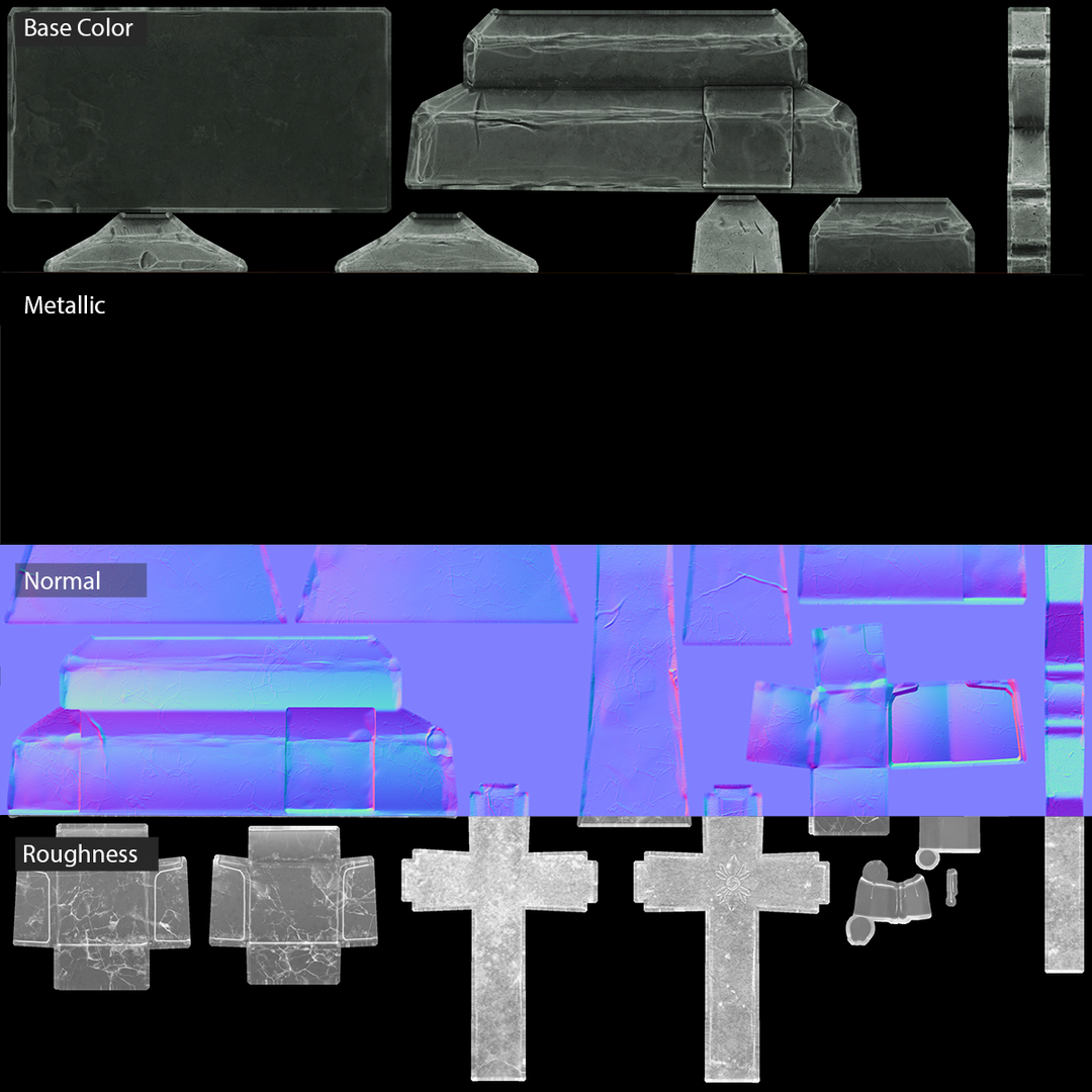 Stylized gravestone pedestal cross 3D model - TurboSquid 1575843