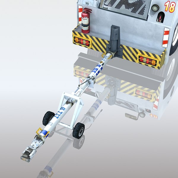 3d push-back aircraft tractors towbar