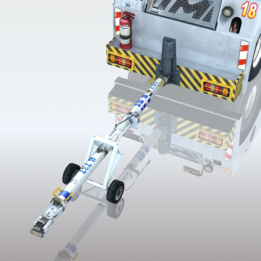 3d push-back aircraft tractors towbar