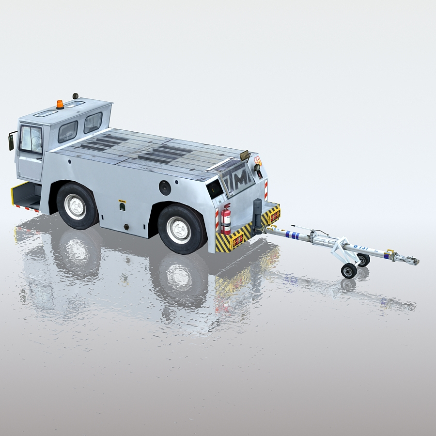 3d push-back aircraft tractors towbar