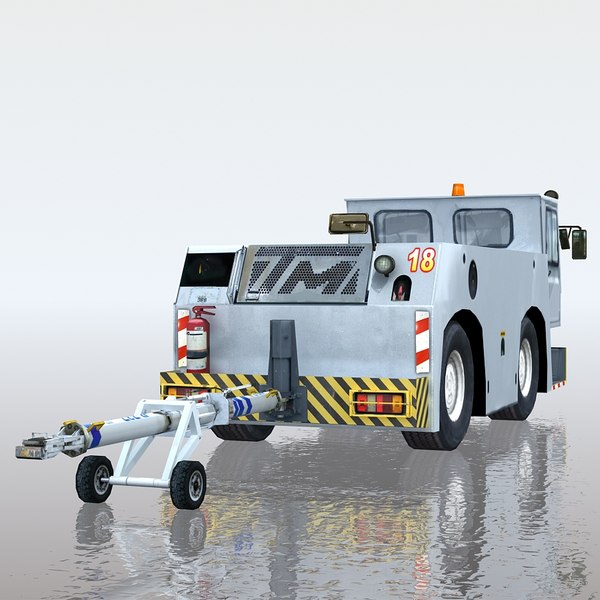 3d push-back aircraft tractors towbar