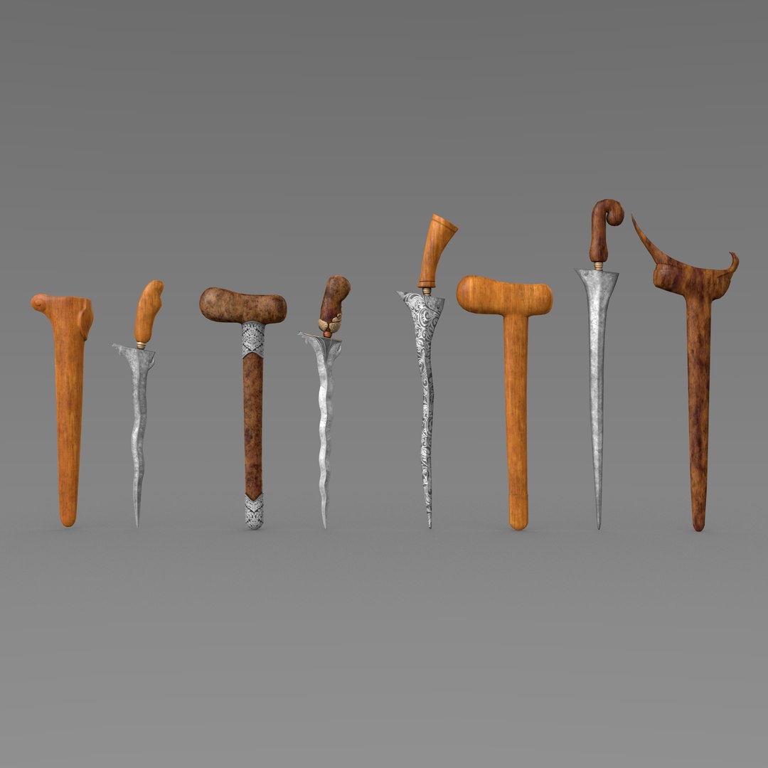 Keris Traditional Spiritual Dagger 3D Model - TurboSquid 2416484