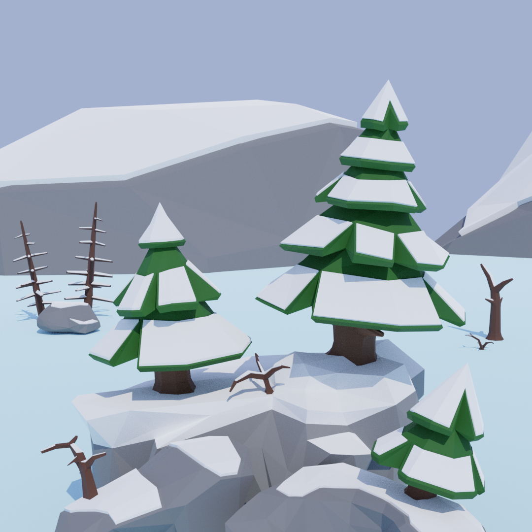 modèle 3D de Pack Forêt d'hiver gratuit - TurboSquid 1665609