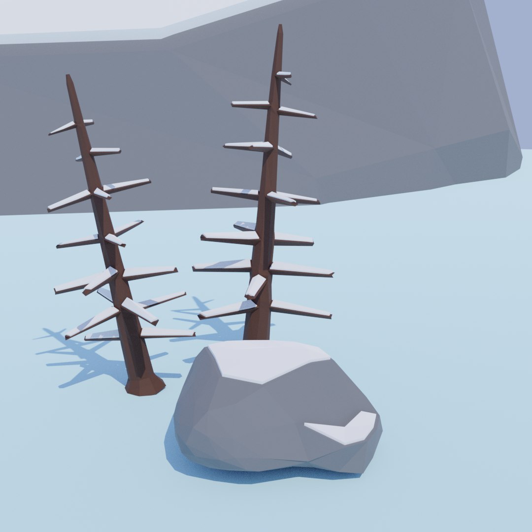 3D Model Pack Winter Forest - TurboSquid 1665609