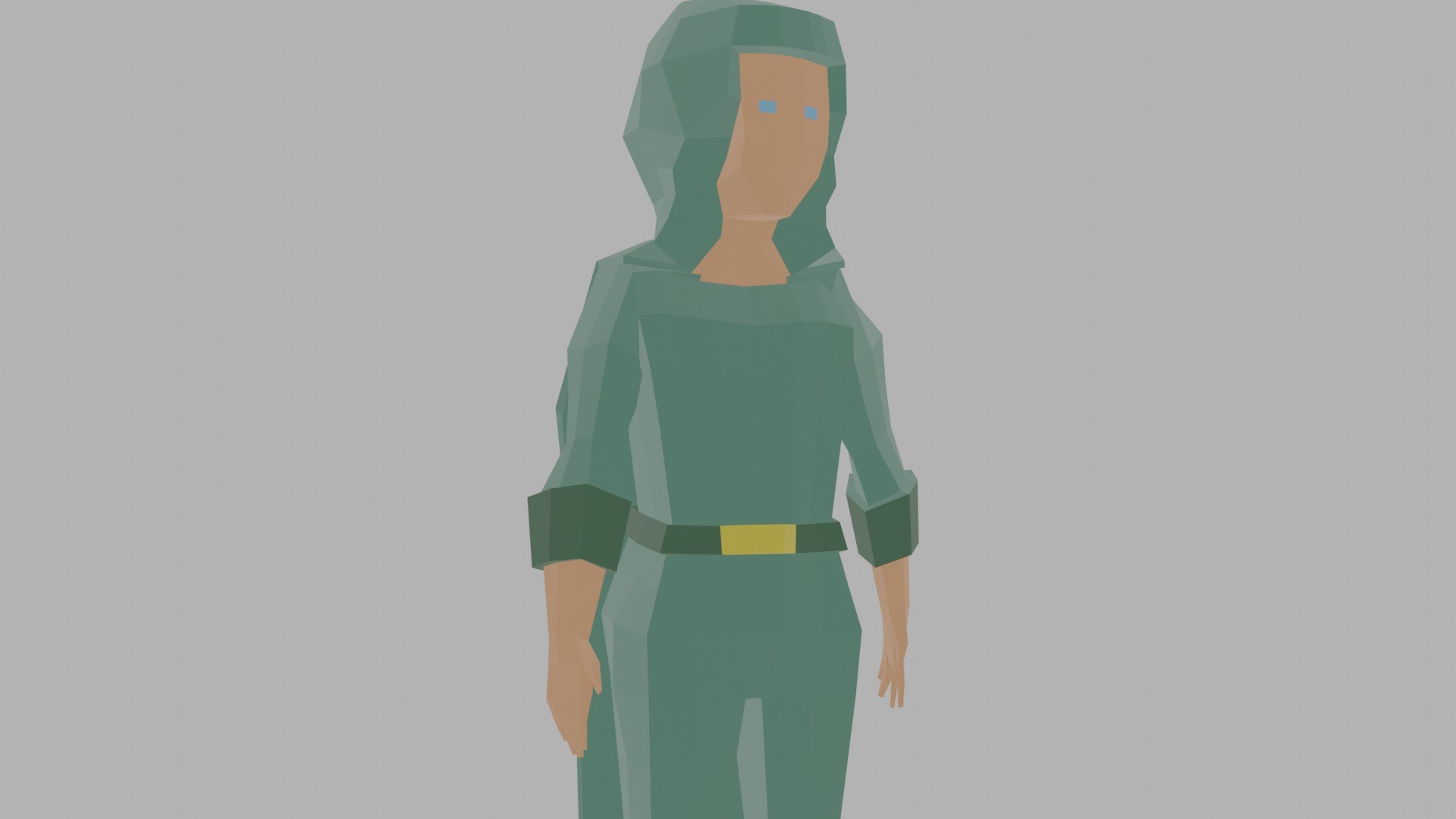 Low Poly Fantasy Elve with hoodie Character Rigged Unity 3D ...