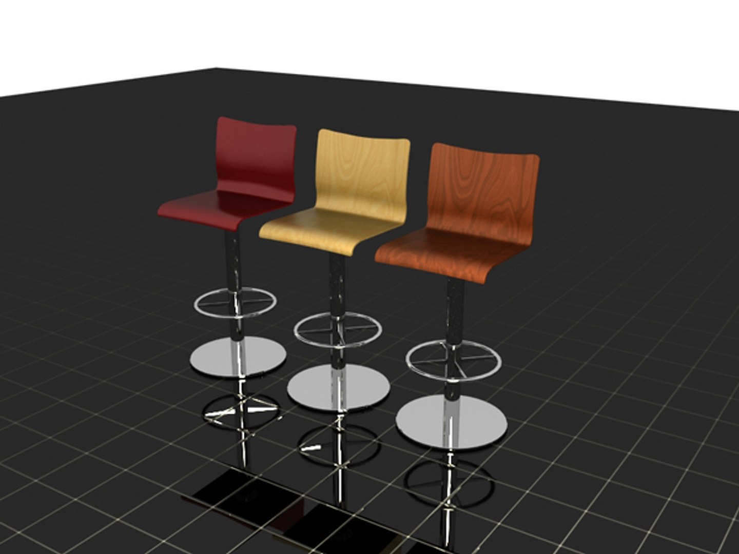 3ds Modern Kitchen Stools