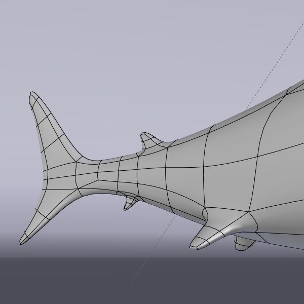 free big shark animation 3d model