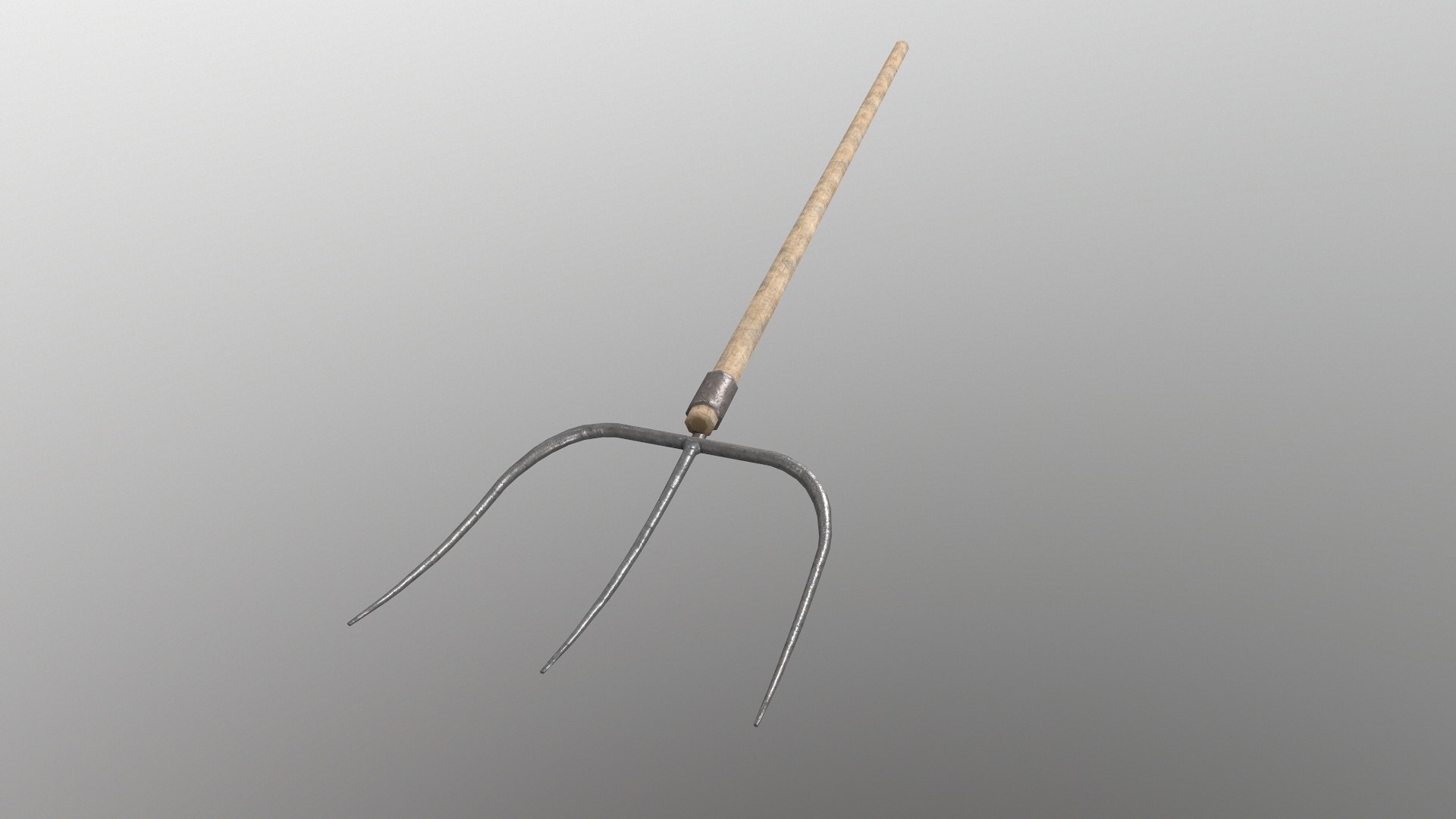 3D Wooden Pitchfork Model - TurboSquid 1737581