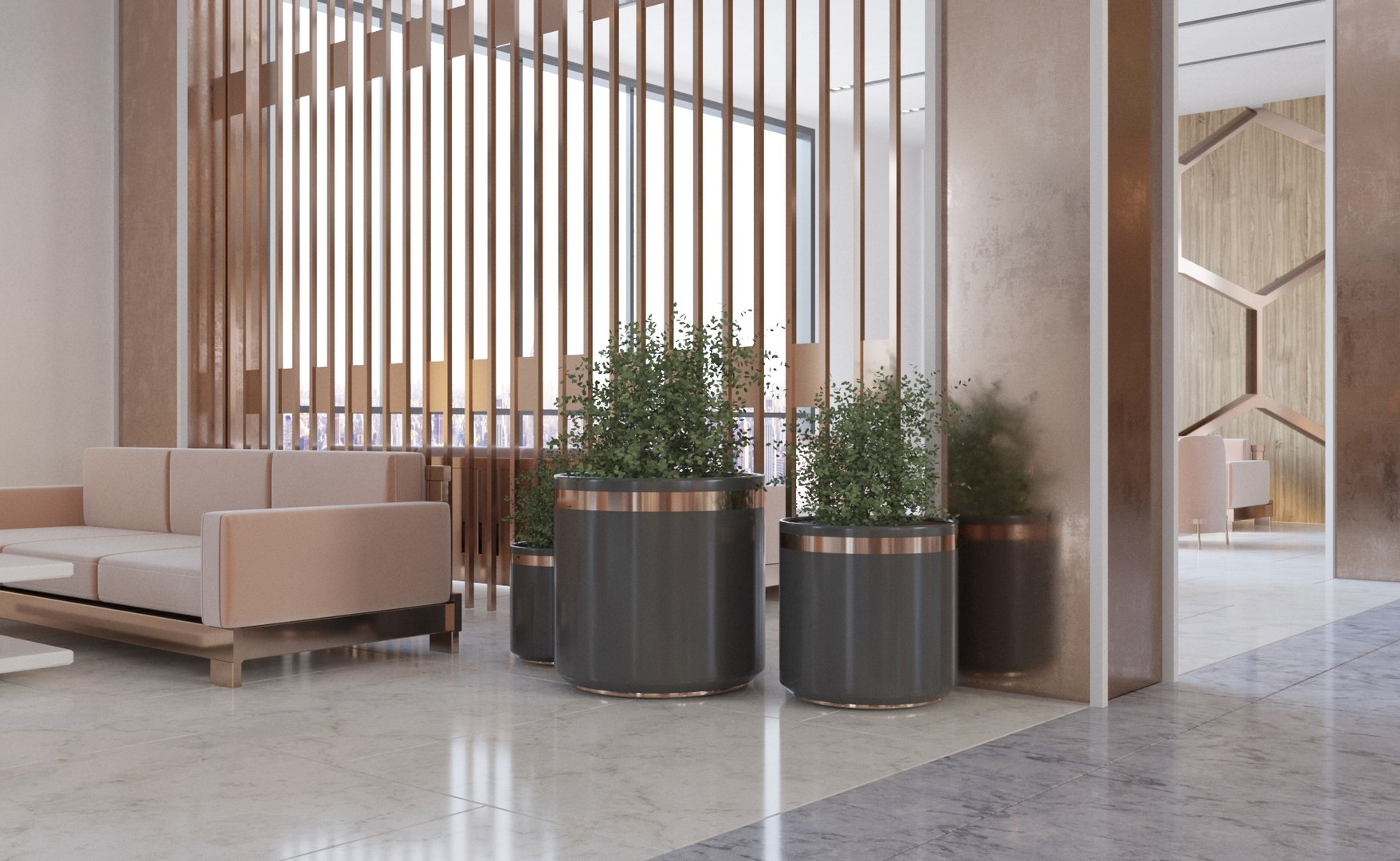 Luxury Hotel Lobby Interior 3D Model - TurboSquid 1998352