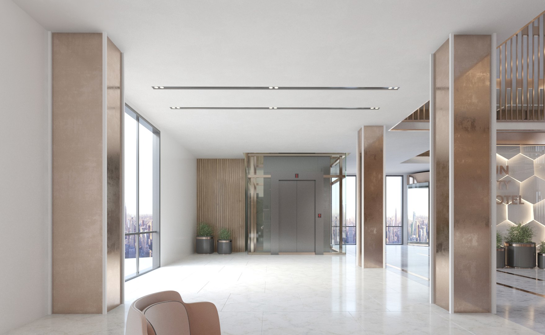 Luxury Hotel Lobby Interior 3D Model - TurboSquid 1998352