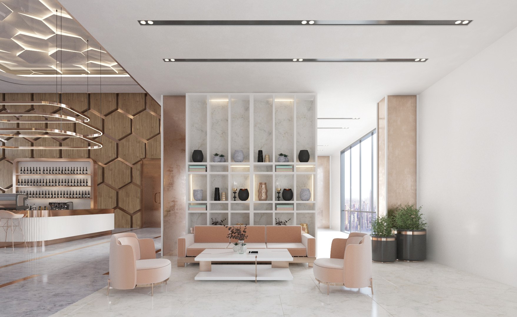 Luxury Hotel Lobby Interior 3D Model - TurboSquid 1998352