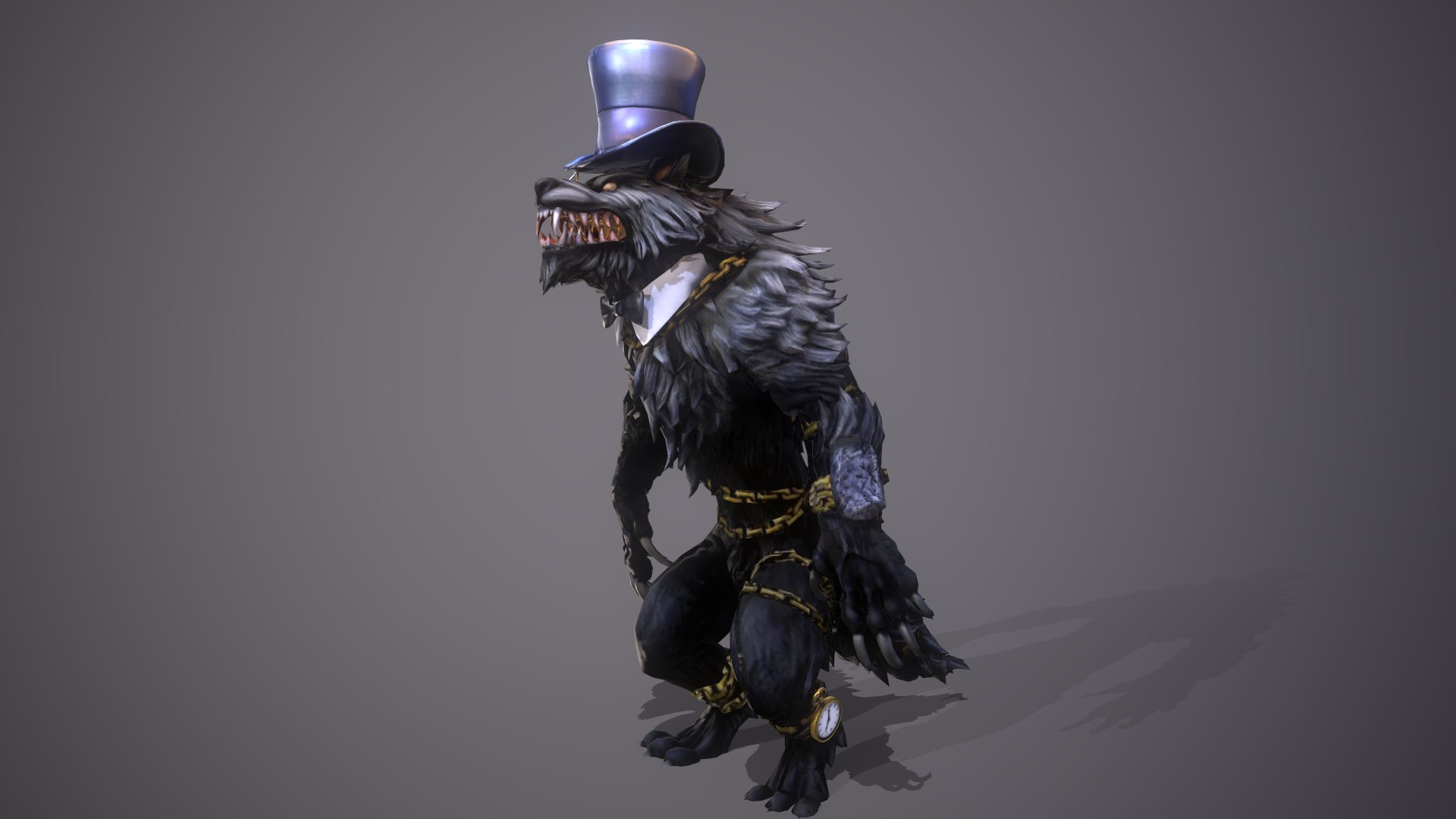 Black Wolf Fenrir Rigged 3D 3D Model - TurboSquid 1976428