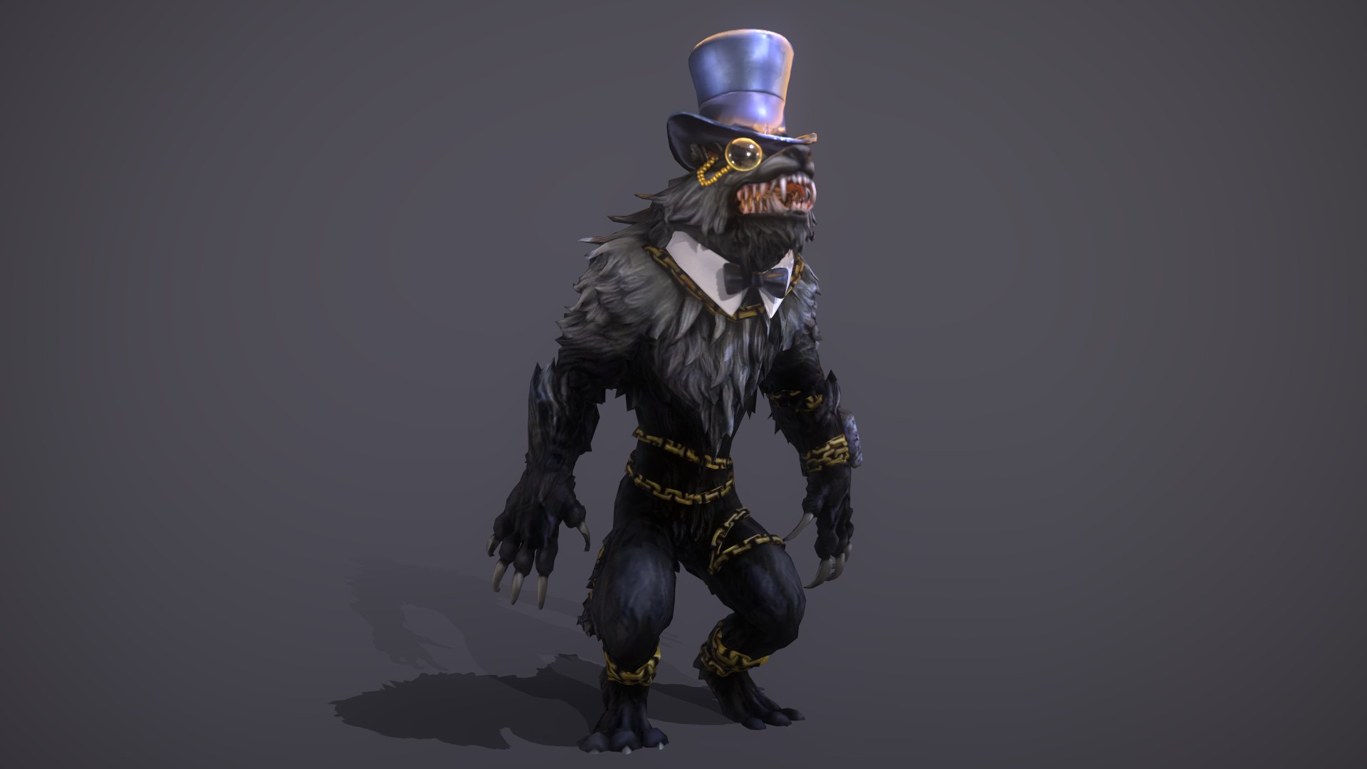 Black Wolf Fenrir Rigged 3D 3D Model - TurboSquid 1976428