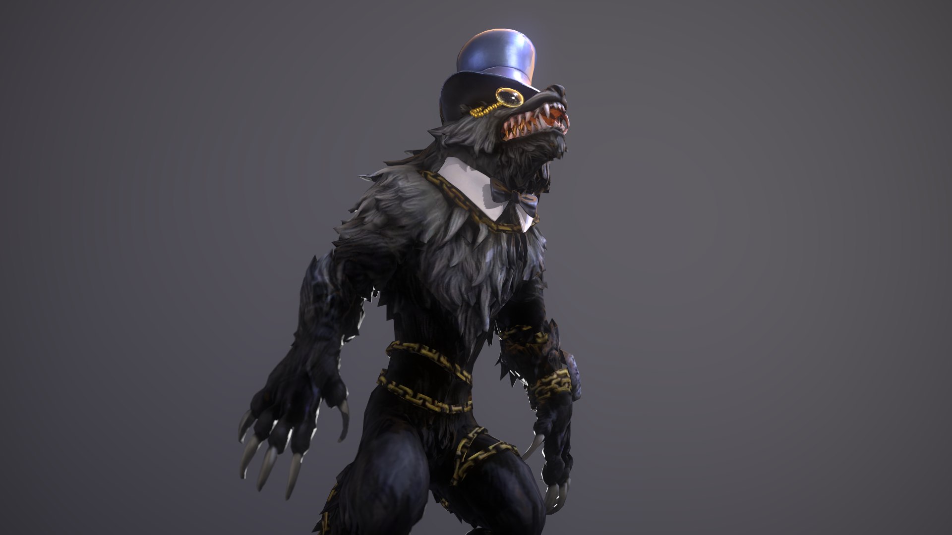 Black Wolf Fenrir Rigged 3D 3D Model - TurboSquid 1976428