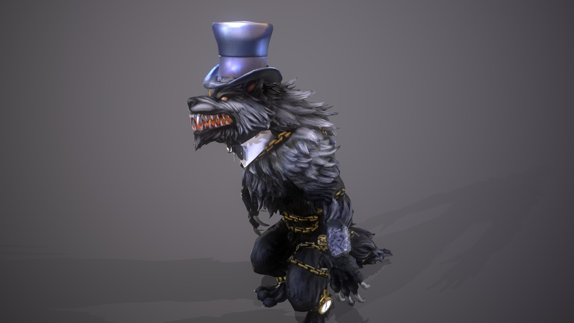 Black Wolf Fenrir Rigged 3D 3D Model - TurboSquid 1976428