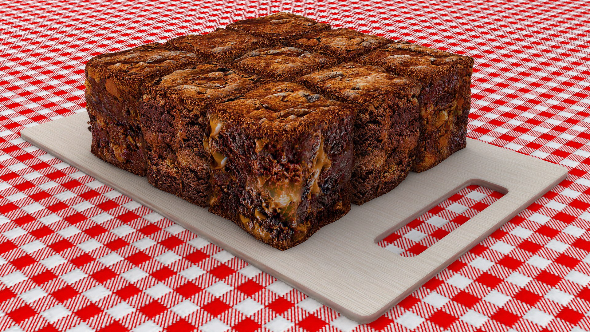 3D Chocolate Brownies - TurboSquid 1925867