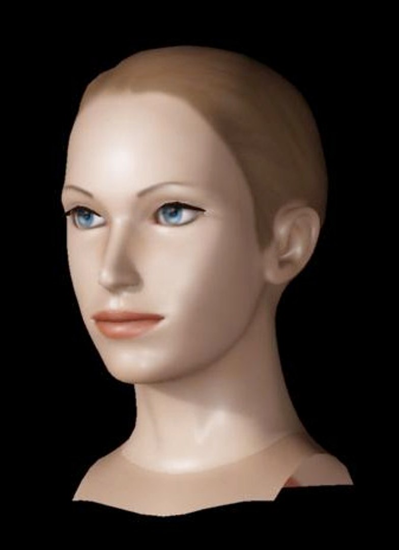 3d female head
