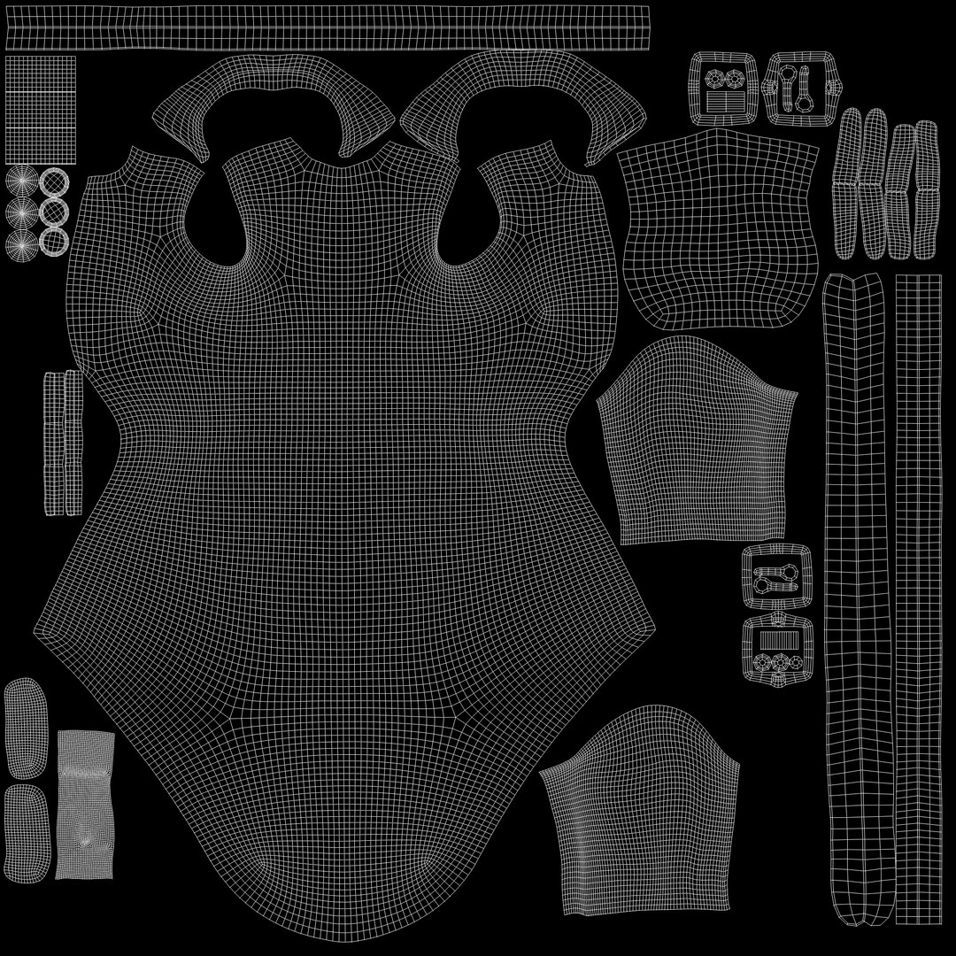 3D Warrior Fighter Black Outfit - TurboSquid 1960768