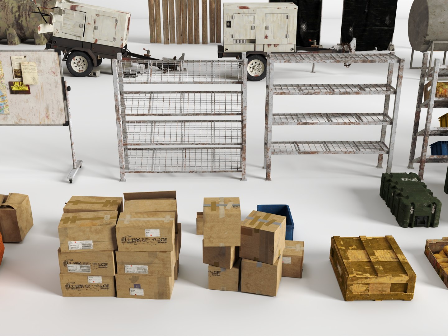 Detailed Props Pack Junk Clutter Workshop Debris Assets 3D Model ...